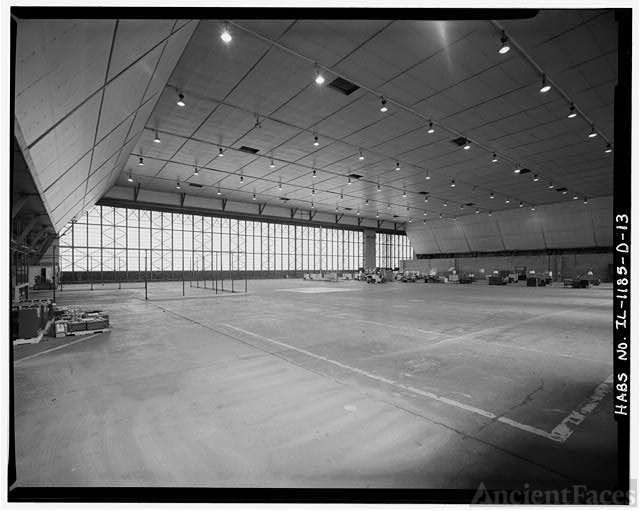 13. Hangar bay interior from west corner. - Chanute Air...