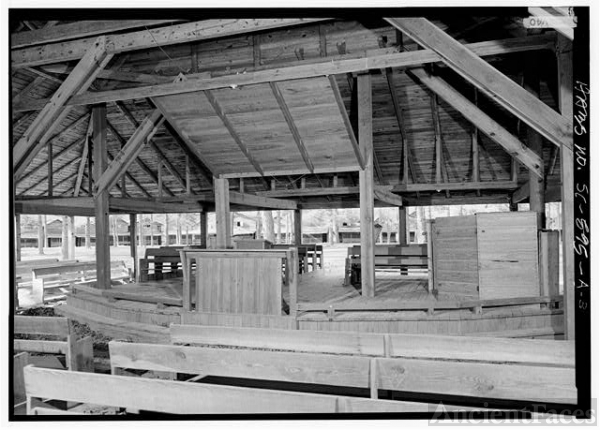 3. INTERIOR, OUTDOOR CHAPEL, LOOKING NORTH - Indian Field...