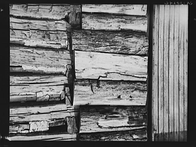 Detail of cabin construction. Ross-Hocking land project...