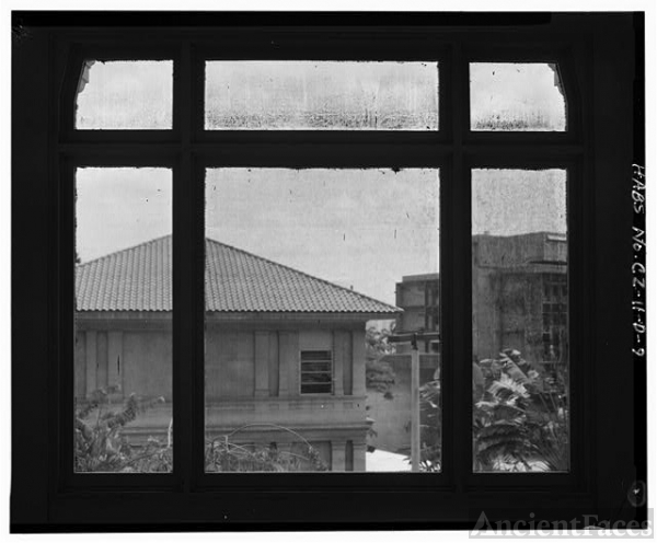 Interior view of second floor hall windows, facing...