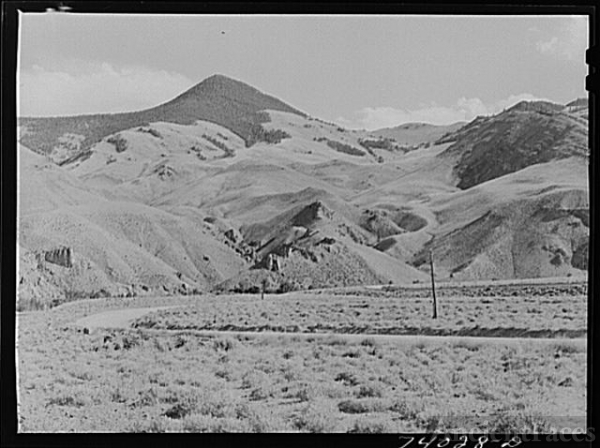 Custer County, Idaho. Range land on the benches of the...