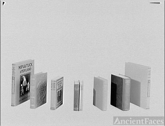 Books. Group of books standing up