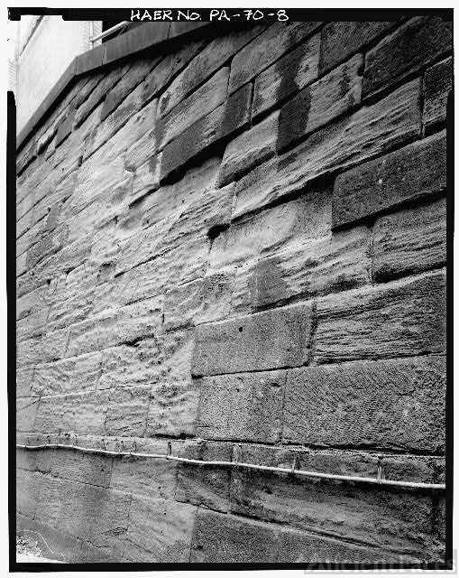 8. DETAIL OF WEST SIDE OF FLANKING RETAINING WALL,...