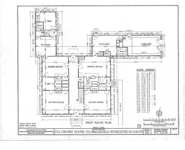 HABS MASS,14-BROK,1- (sheet 1 of 12) - Colonel J. Crosby...