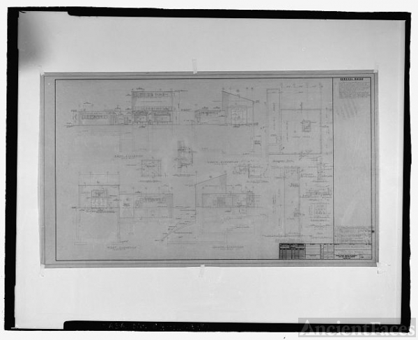 58. Historic plan, section, and detail drawing of...