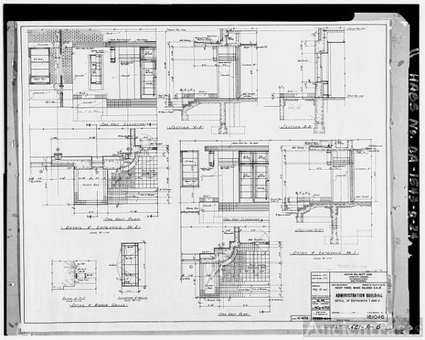 Photocopy of drawing located at National Archives, San...