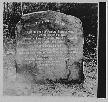 Marker on Catamount Mountain near Colrain, Massachusetts....