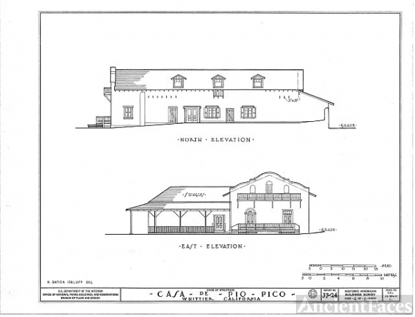 HABS CAL,19-WHIT,1- (sheet 4 of 6) - Casa de Pio Pico,...