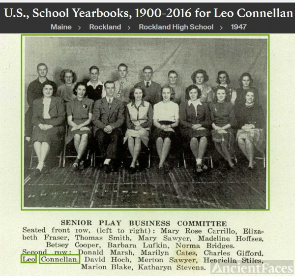Leo Richard Connellan--U.S., School Yearbooks, 1900-1999(1947)Senior ...