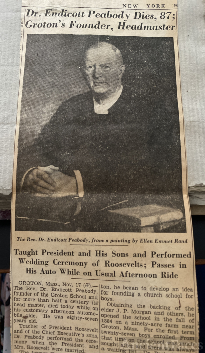 Endicott Peabody (1857 - 1944) - Biography and Family Tree | 1 Memory ...