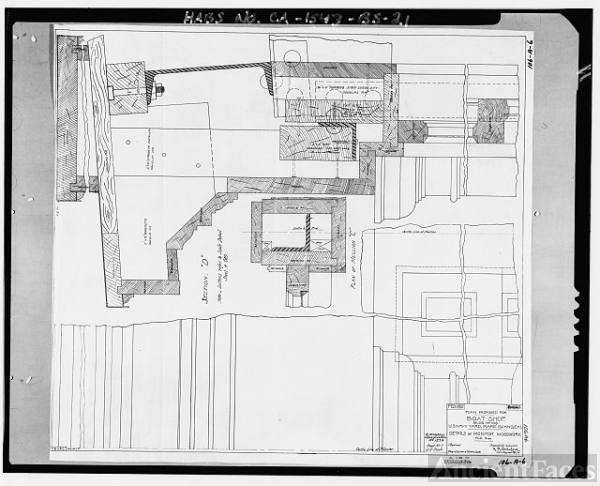 Photocopy of drawing located at National Archives, San...