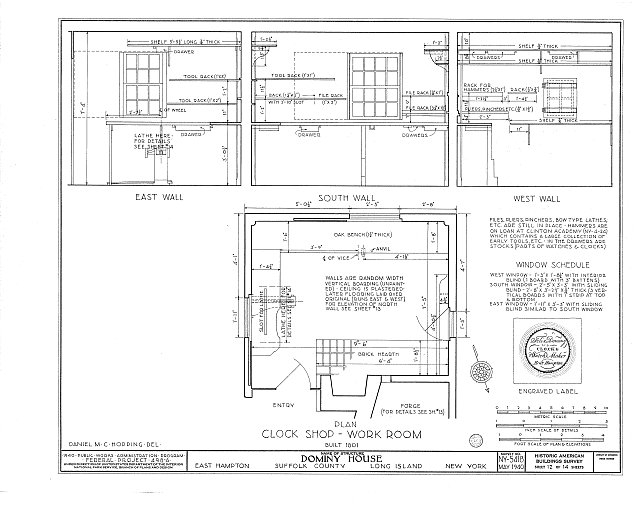 HABS NY,52-HAMTE,8- (sheet 12 of 14) - Dominy House,...