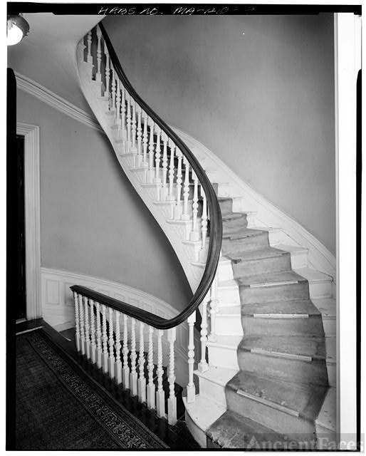 9. INTERIOR VIEW OF SECOND FLOOR STAIRWAY, LOOKING...