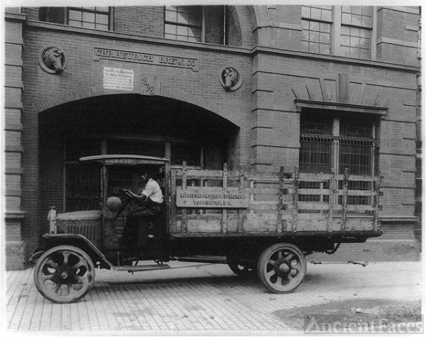 Truck of the Littlefield, Alvord & Co. Express parked at...