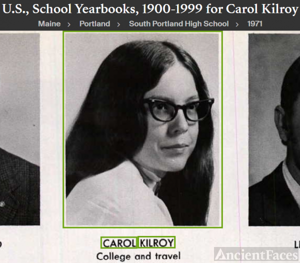 Carol Ann Kilroy--U.S., School Yearbooks, 1900-1999(1971)