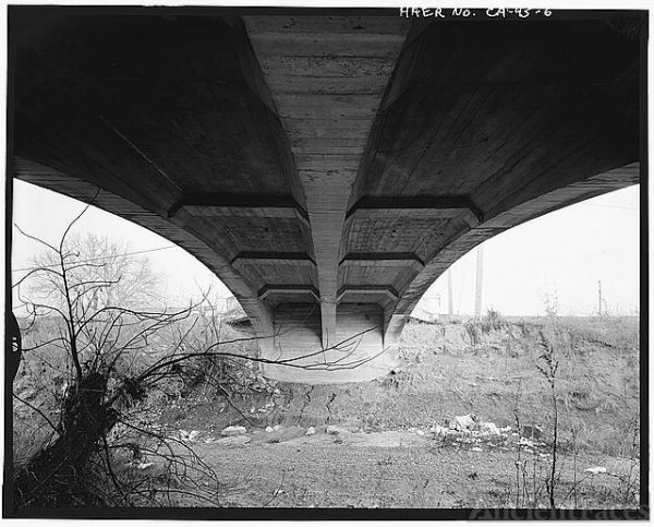 6. UNDERSTRUCTURE OF BRIDGE, LOOKING EAST - Llagas Creek...