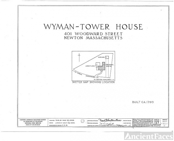 HABS MASS,9-NEWT,3- (sheet 0 of 14) - Wyman-Tower House,...