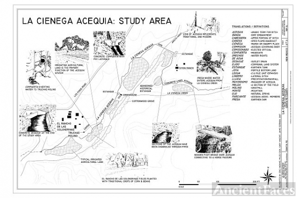 Study Area Map - La Cienega Acequia, 286-384 Los Pinos...