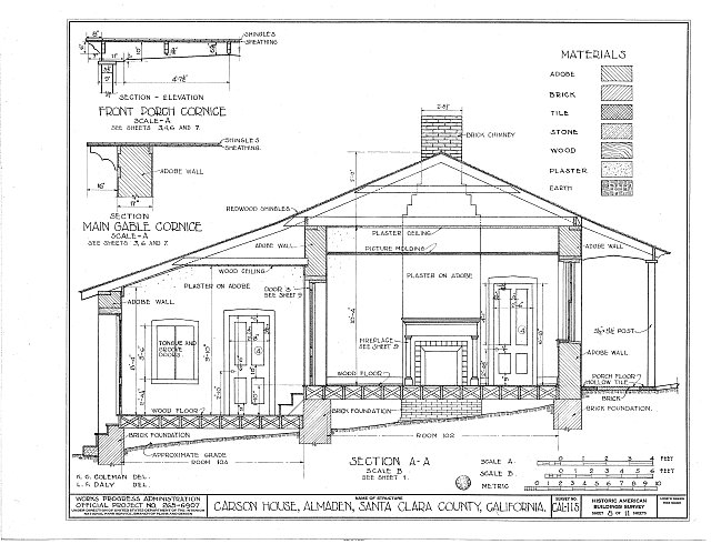 HABS CAL,43-ALMA,2- (sheet 8 of 11) - Carson House, 21570...