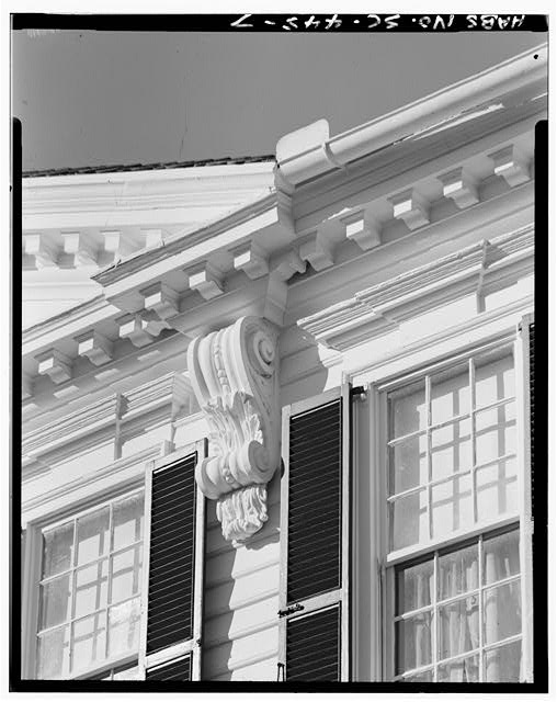 7. DETAIL: CORNICE AND CONSOLE, SOUTH (FRONT) ELEVATION