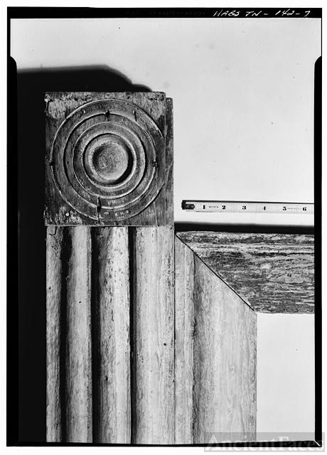 7. DETAILED VIEW OF ORIGINAL EXTERIOR WINDOW CASINGS ON...