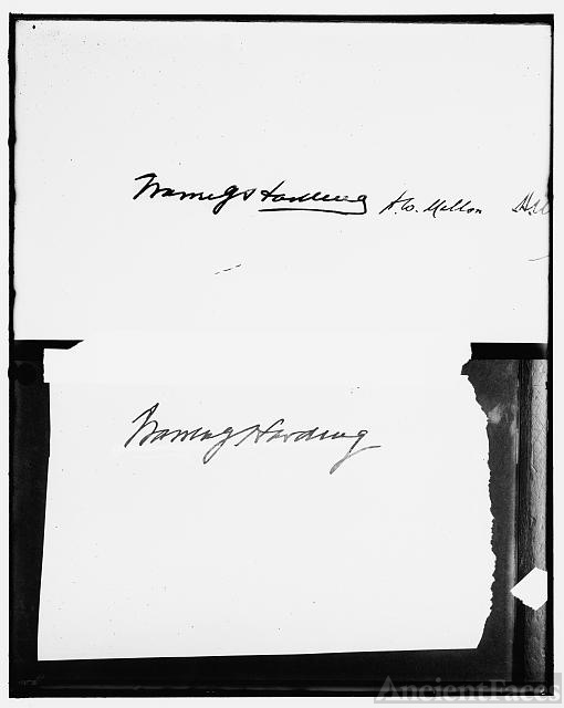 HARDING, WARREN G. SIGNATURE