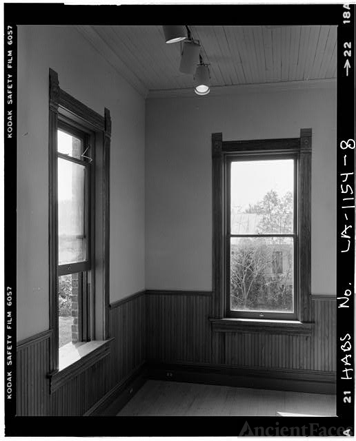 8. Interior view of second story windows, wall and...