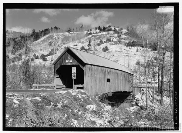 PERSPECTIVE OF PORTAL AND SIDE ELEVATION. - Flint Bridge,...