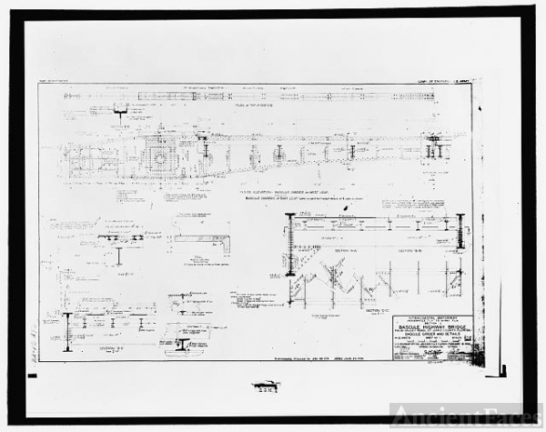 25. Bascule girder and details, sheet no. 11. - Palm...