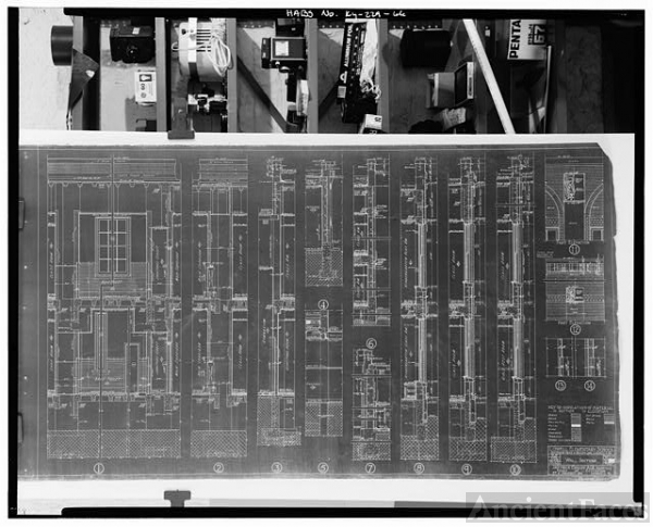 66. PHOTOGRAPHS OF ORIGINAL PLANS, WALL SECTIONS, SHEET...