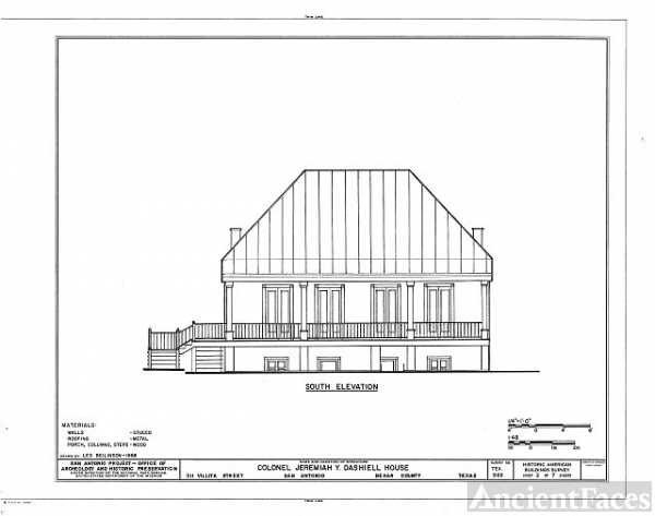 HABS TEX,15-SANT,37- (sheet 2 of 7) - Colonel Jeremiah Y....