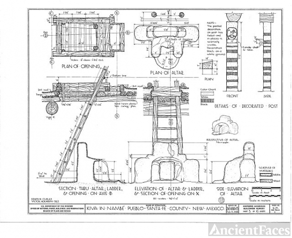 HABS NM,25-NAMP,1- (sheet 5 of 6) - Kiva, Nambe Pueblo,...