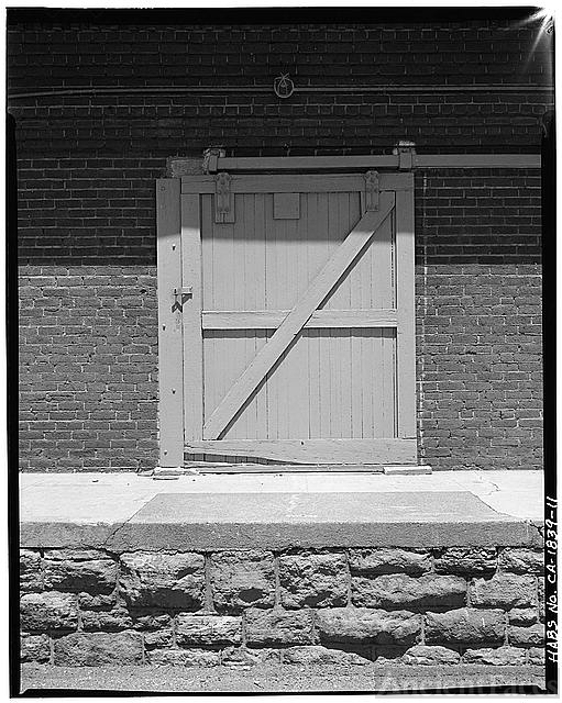 11. Detail, typical loading dock door, southwest front,...