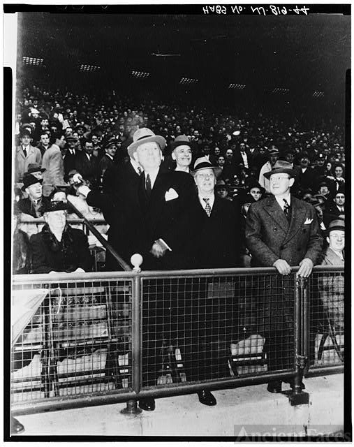 44. MAYOR FRANK HAGUE THROWING OUT FIRST BALL, 1946