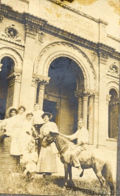 People, donkey and U of Chicago