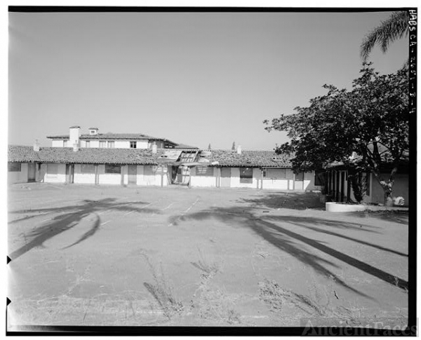 4. View of north wing of main building in south court;...