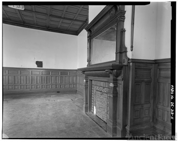 11. First floor: view of east and south walls in...