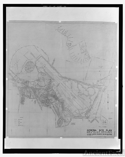 GENERAL SITE PLAN, HAMILTON AIR FORCE BASE, MARIN COUNTY,...