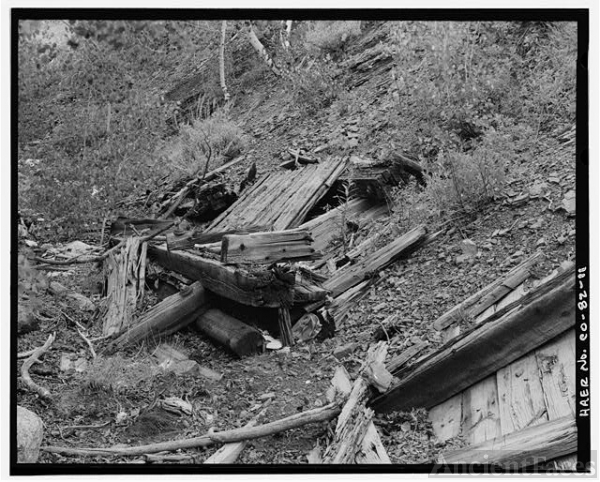 11. REMNANTS OF FLUME BOX WITHIN CANAL. NOTE THE UPRIGHT...