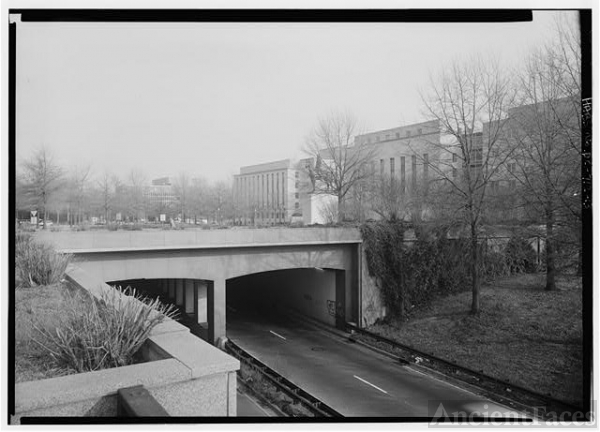 13. VIEW OF E STREET EXPRESSWAY UNDERPASS, LOOKING...