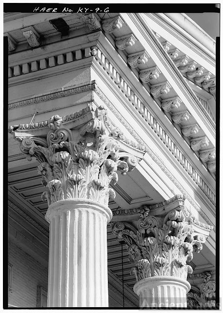 6. Detail of column capital and architrave moldings of...