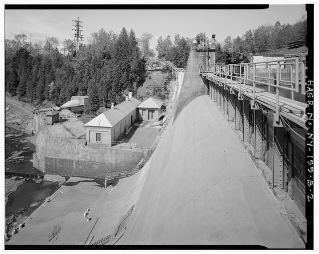 2. VIEW WEST OF MAIL SPILLWAY, FLASHBOARD STRUCTURE...