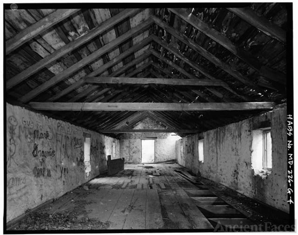 4. SECOND FLOOR INTERIOR SHOWING RAFTER SYSTEM, LOOKING...