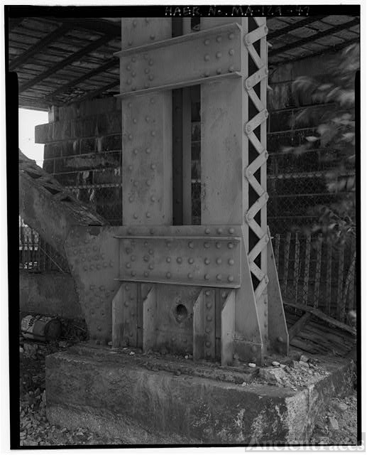 47. Viaduct detail showing riveted plate bracing and...