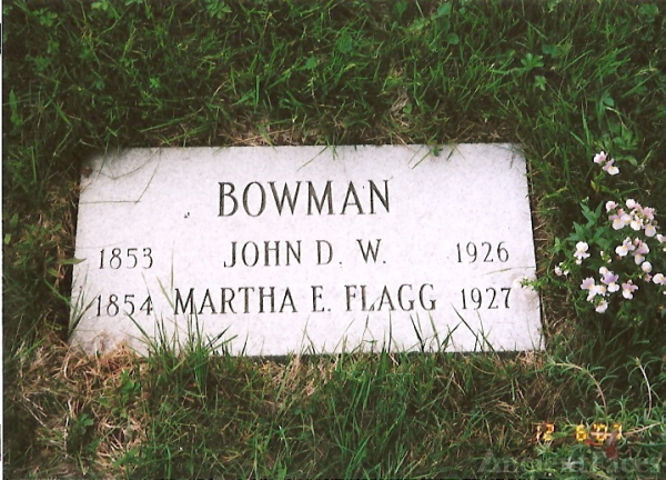John & Martha Bowman gravesite