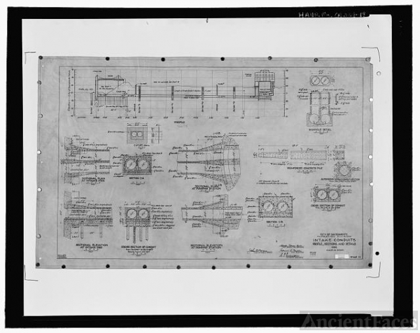 19. INTAKE CONDUITS, PROFILE, SECTIONS, AND DETAILS,...