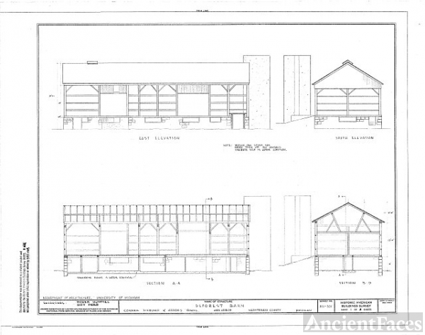 HABS MICH,81-ANAR,7A- (sheet 1 of 3) - DeForest Barn,...