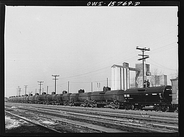Hammond, Indiana. A train of tank cars on Michigan...