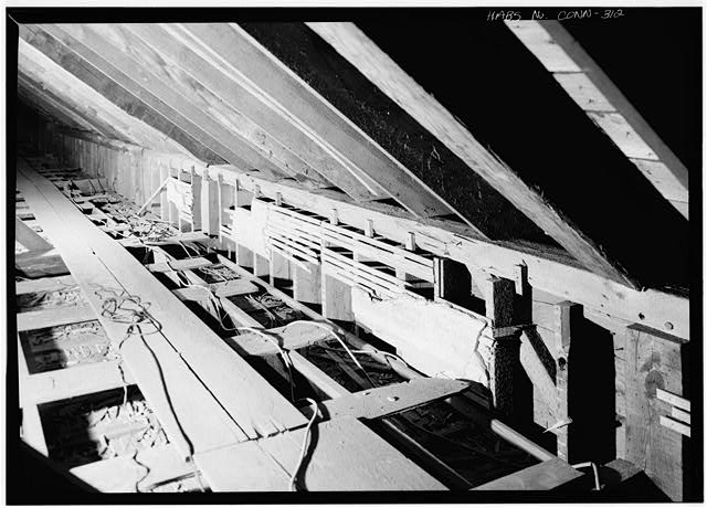 55. May 1968 DETAIL OF ORIGINAL PLASTER & LATH, ATTIC,...