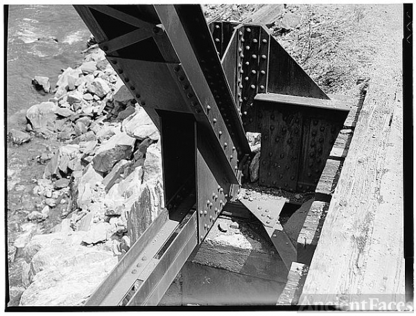7. Detail view of bridge seat and abutment looking...